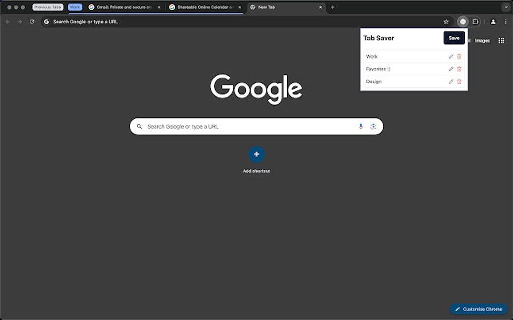 Tab Saver pour Google Chrome - Extension Télécharger