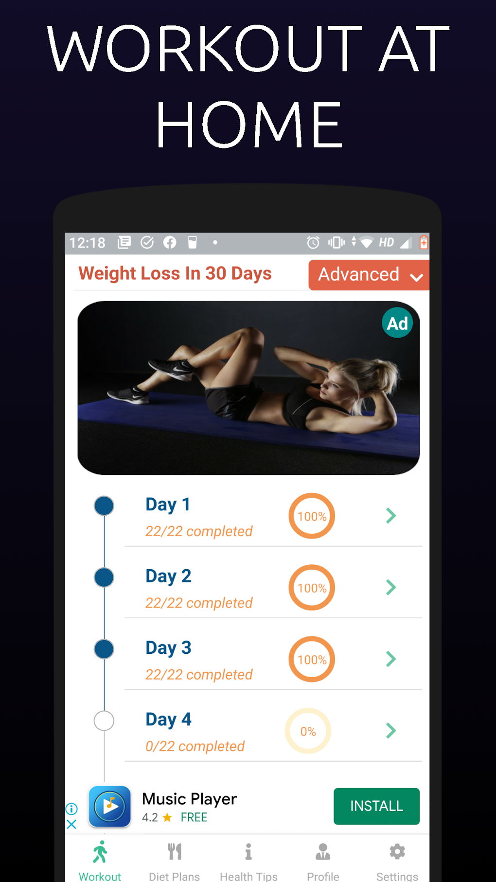 Weight Loss And Flat Belly In 30 Days for Android - Download