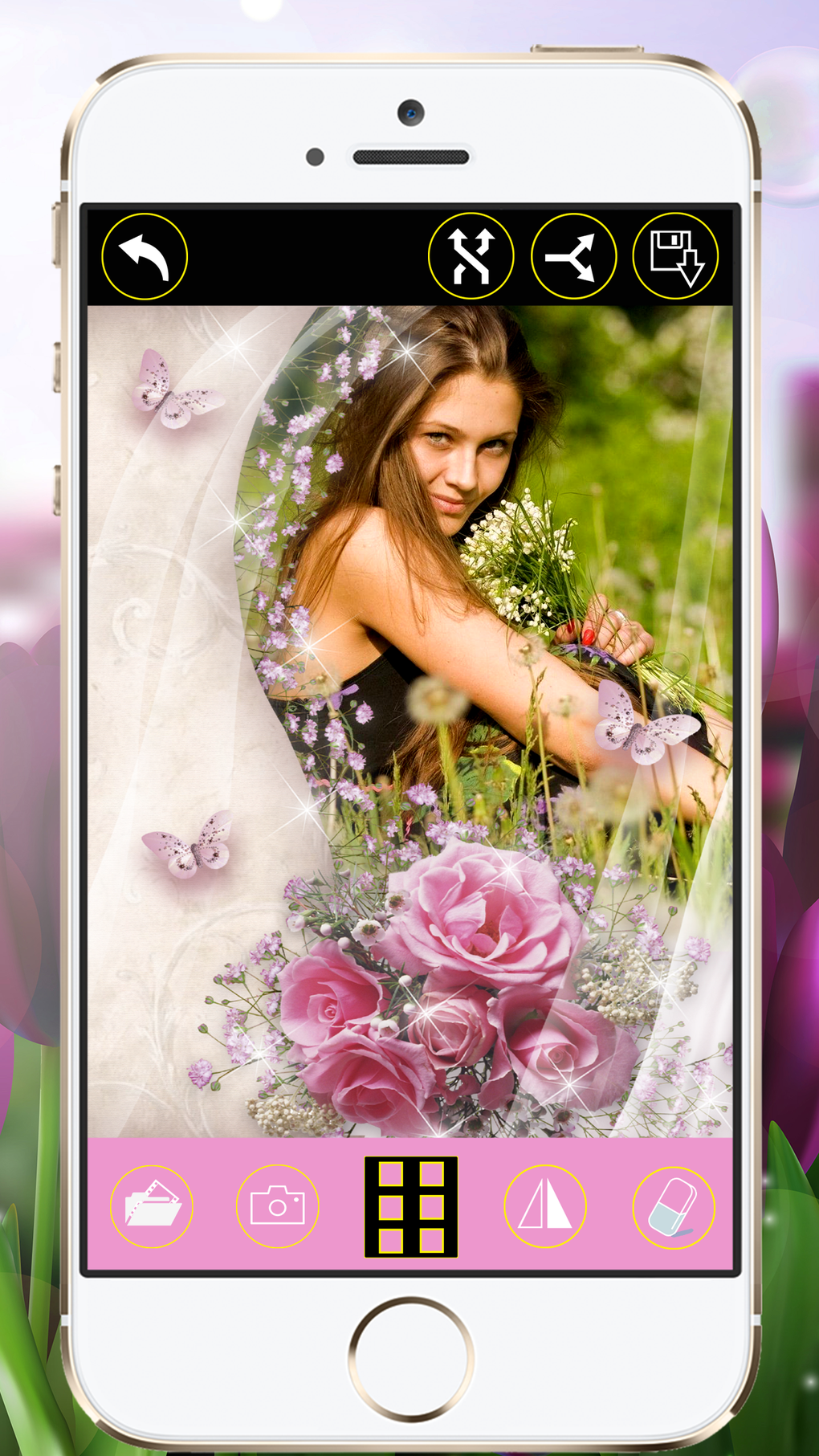 Flower Blossom Photo Frames for iPhone - Download