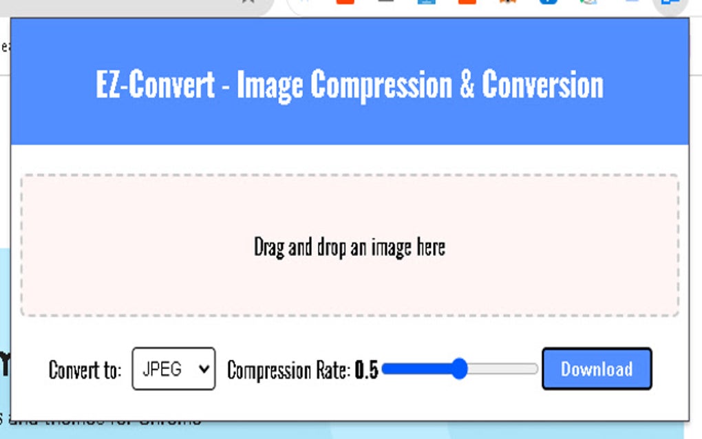 EZ Image Compressor and Converter สำหรับ Google Chrome - ส่วนขยาย ดาวน์โหลด