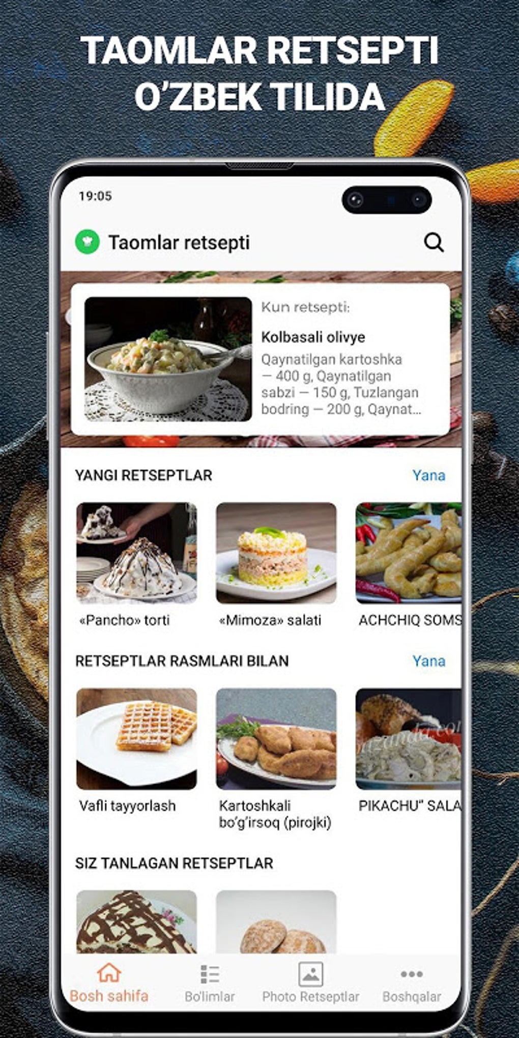 Taomlar Retsepti 2020 - Eng TOP Retseptlar APK for Android - Download