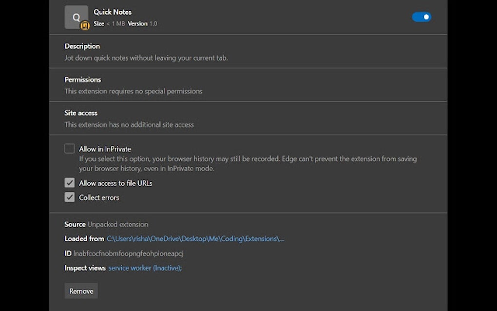Quick Notes para Google Chrome - Extensión Descargar