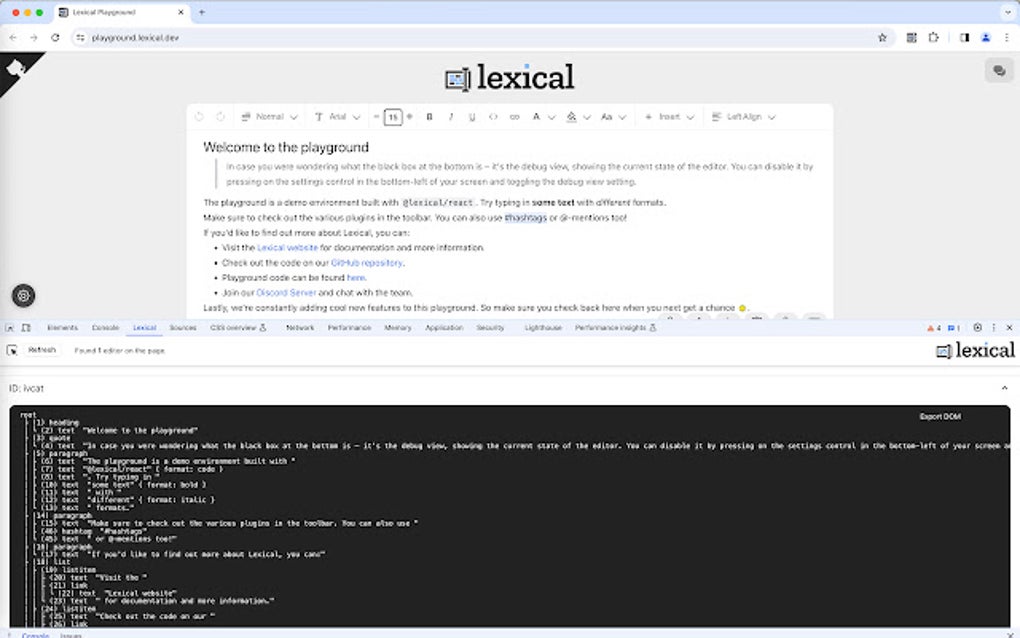 Lexical Developer Tools Google Chrome 용 - 확장 프로그램 다운로드