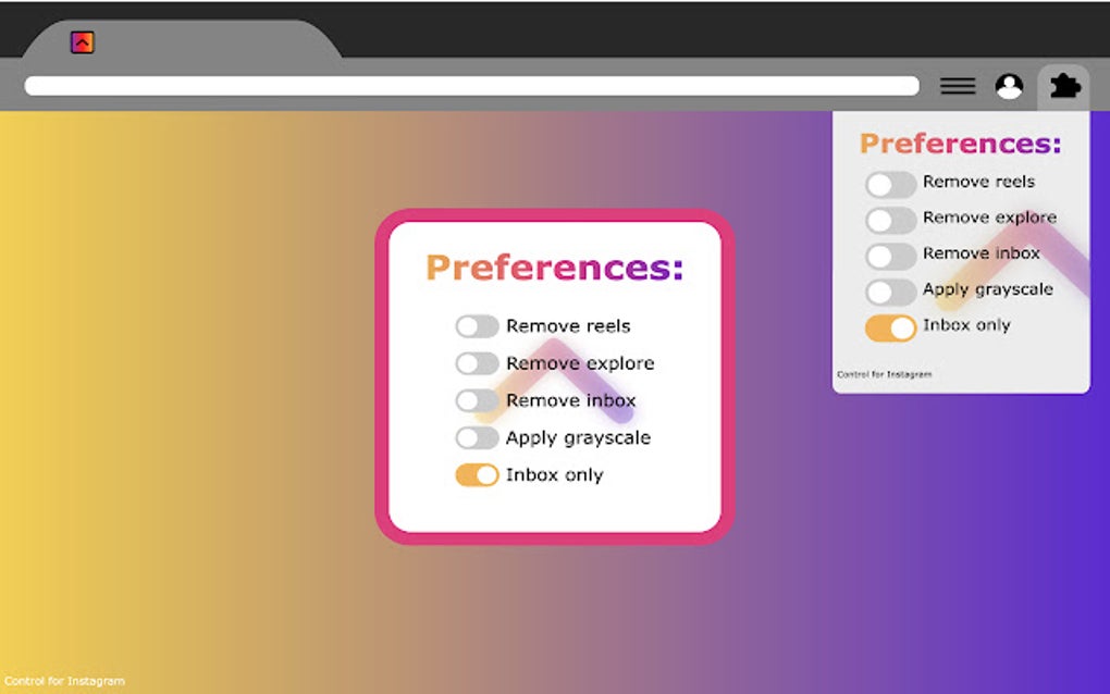 Control for Instagram สำหรับ Google Chrome - ส่วนขยาย ดาวน์โหลด