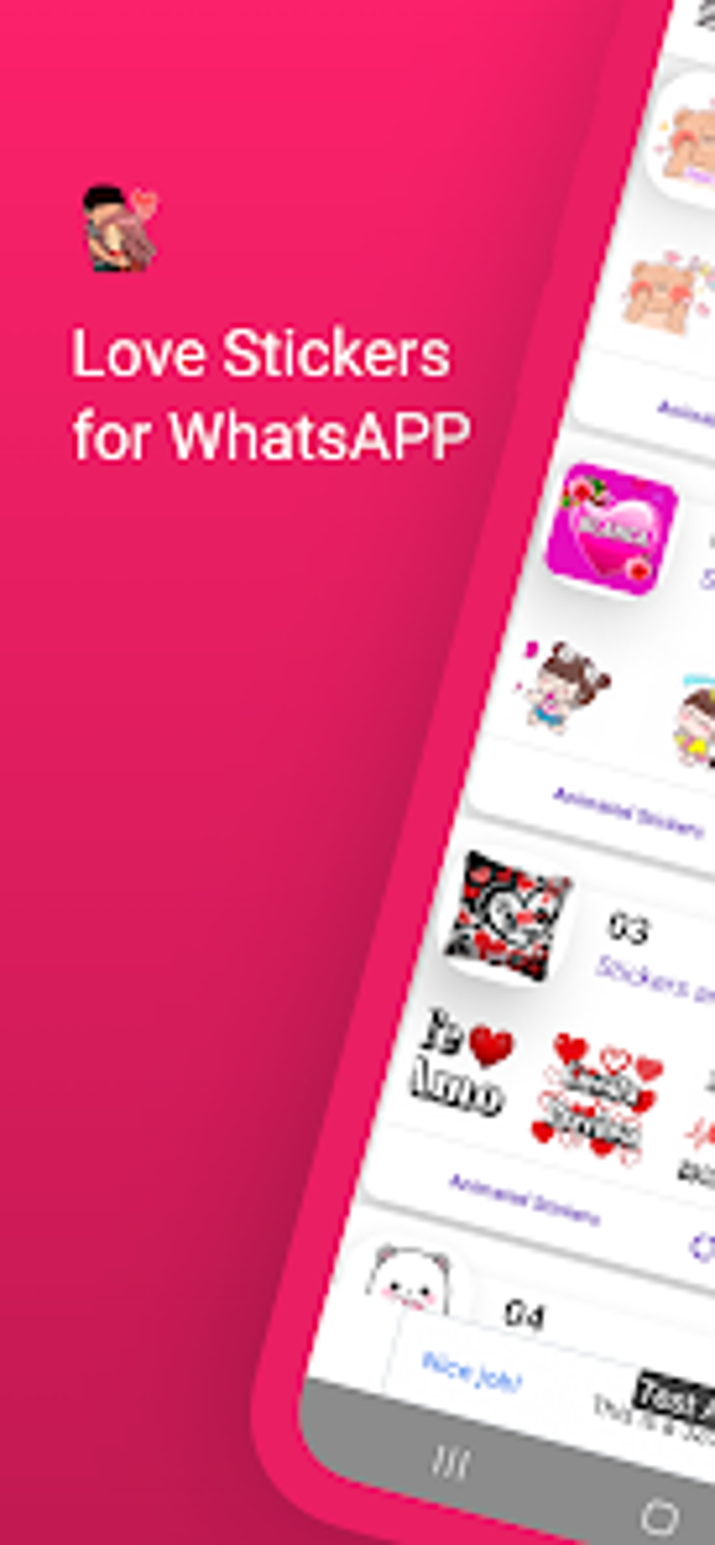 Android 용 Animated Love Stickers - 다운로드
