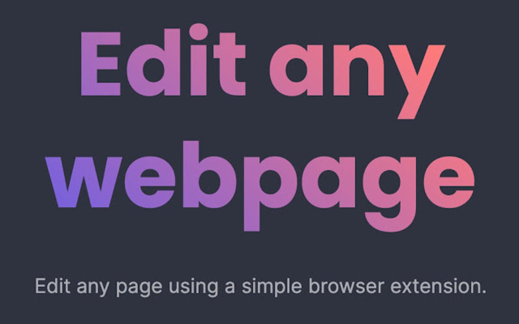 Edit Any Page para Google Chrome - Extensión Descargar