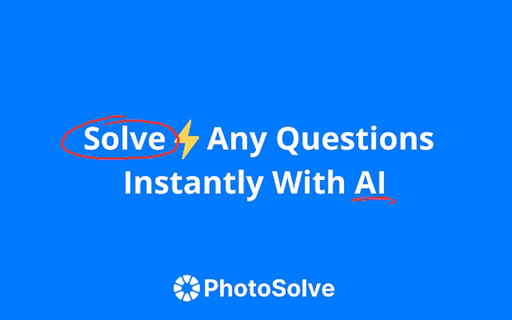 PhotoSolve - Scan & Solve Any Question for Google Chrome - Extension ...