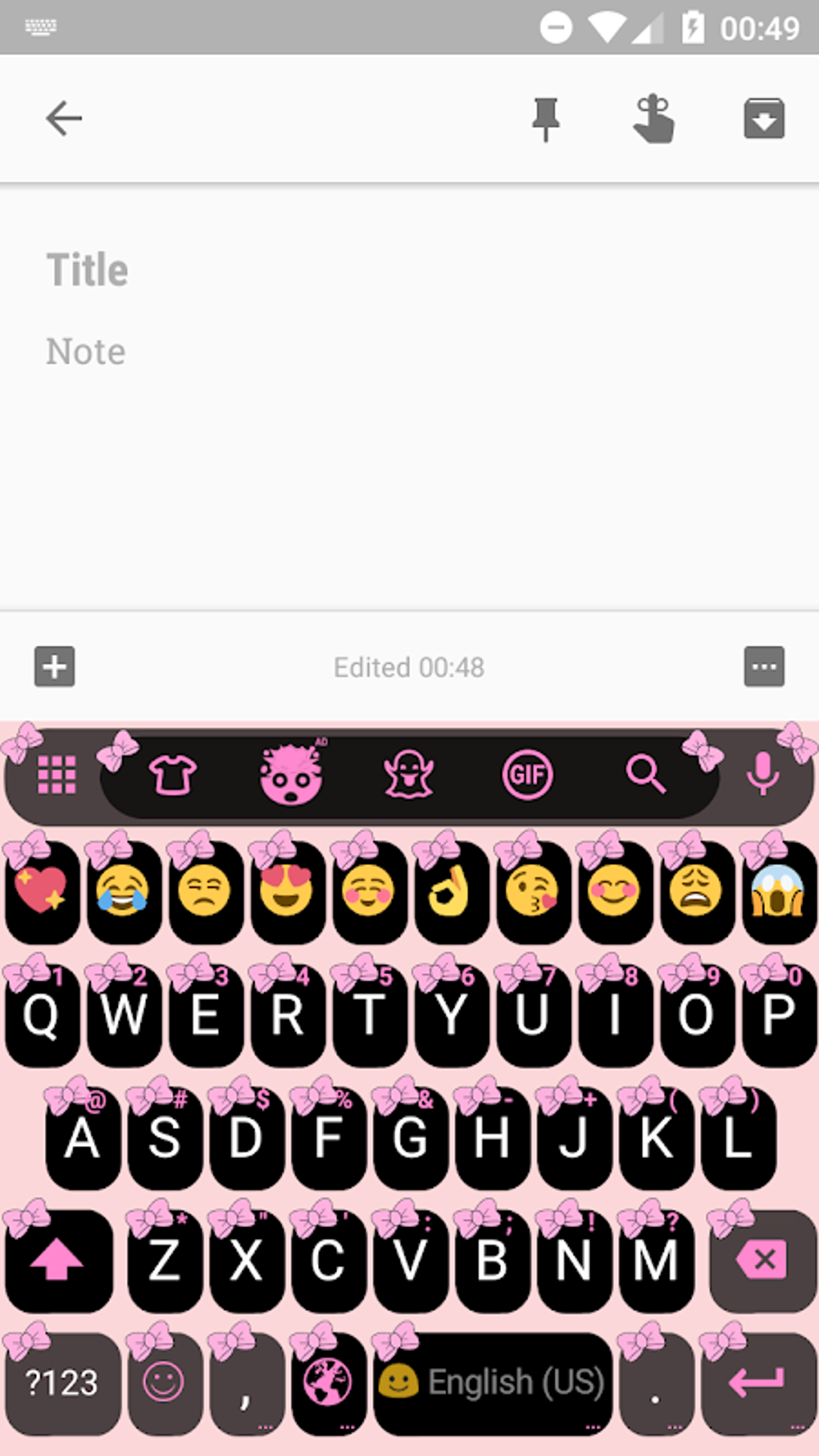 Emoji Keyboard Bow Pink Pastel APK for Android - Download