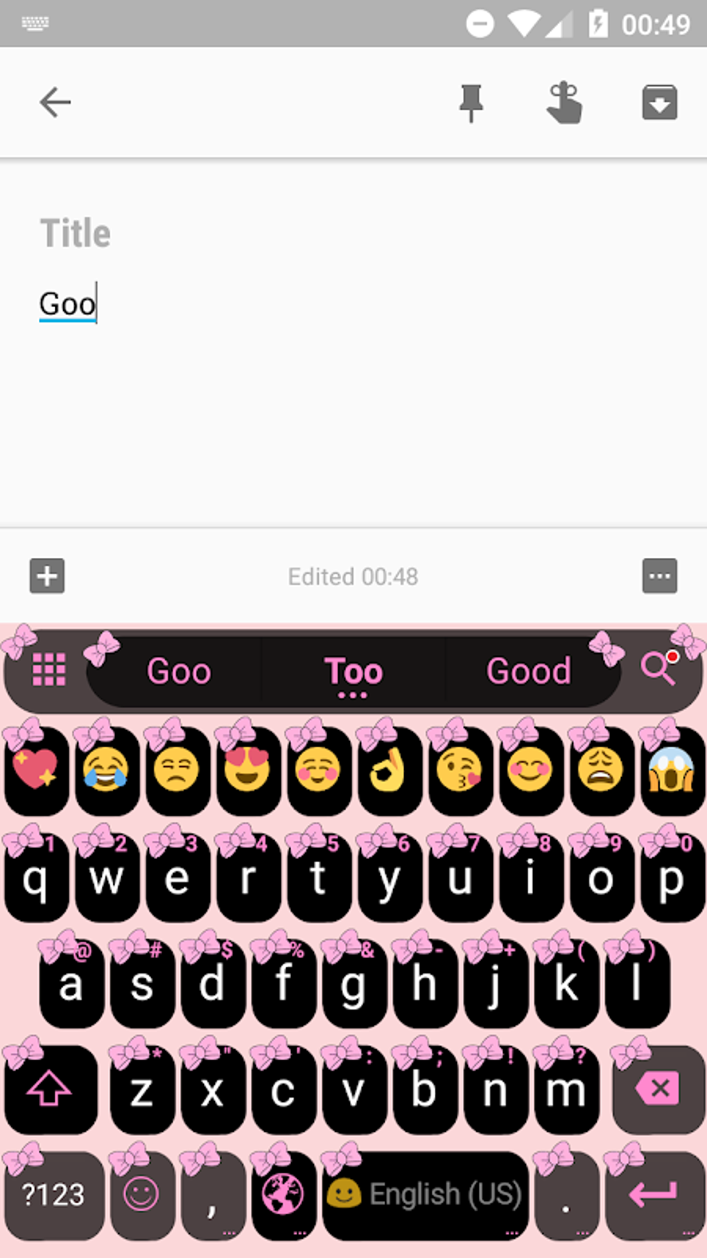 Emoji Keyboard Bow Pink Pastel APK for Android - Download