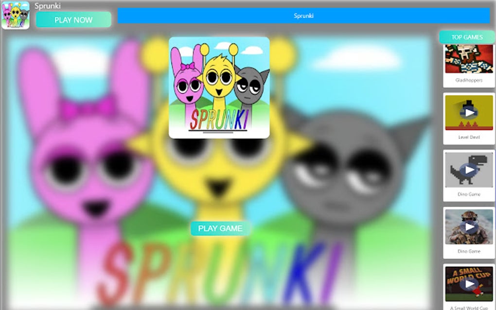 Sprunki - Juego gratuito en línea Google Chrome için - Eklenti İndir