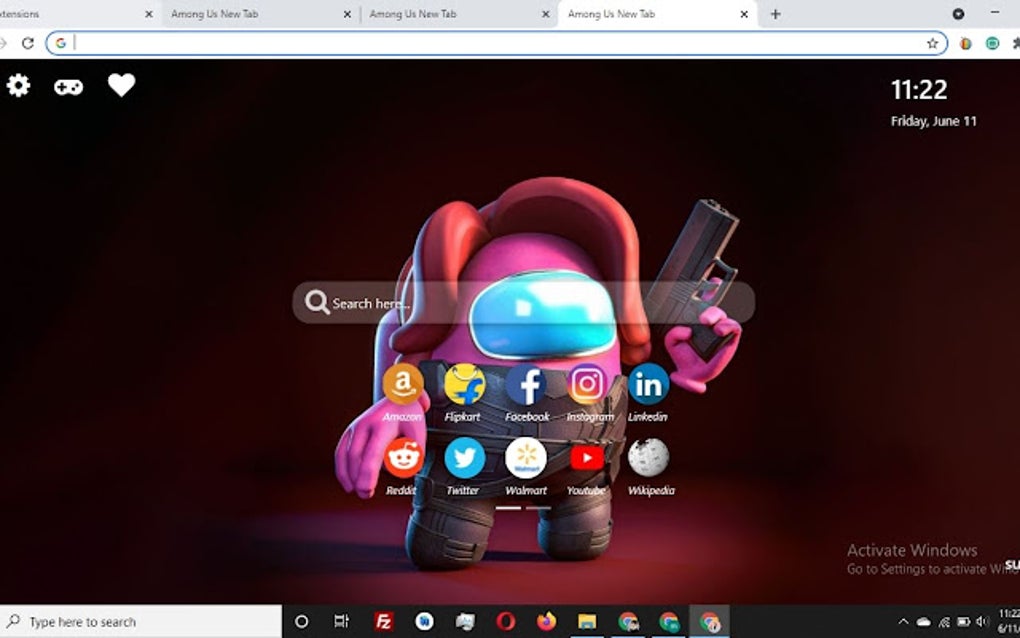 Among Us on PC & Laptop [New Tab Theme] for Google Chrome - Extension ...