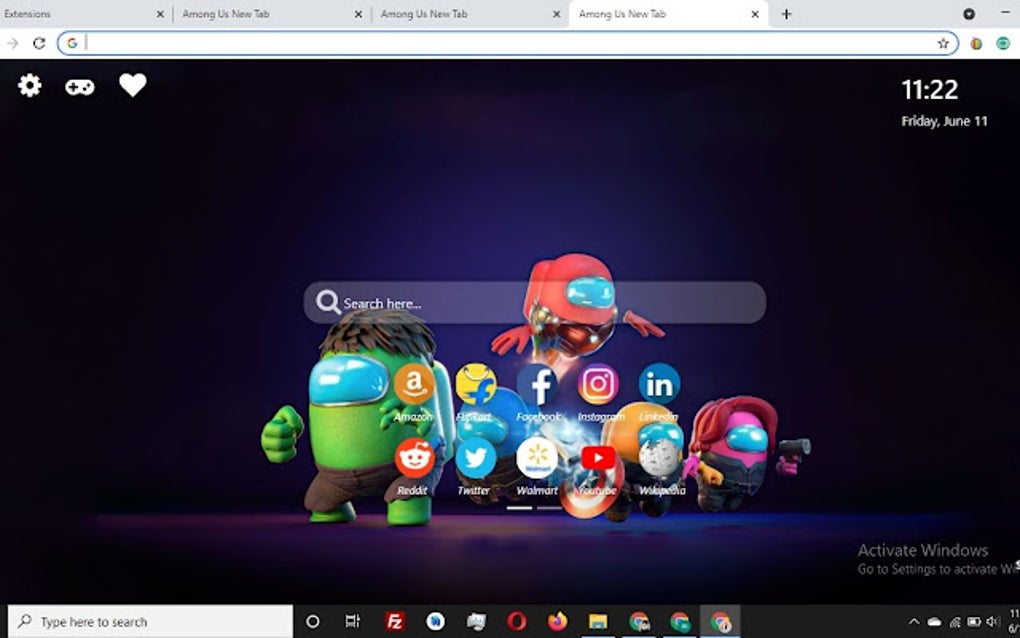Among Us on PC & Laptop [New Tab Theme] for Google Chrome - Extension ...