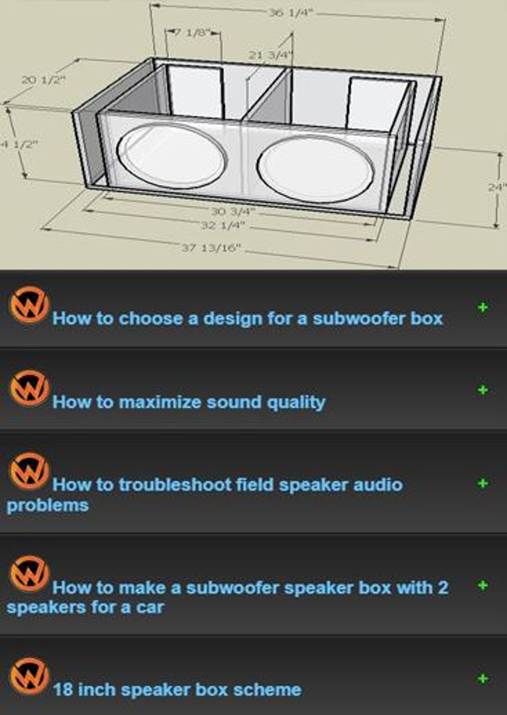 Learn to make speaker boxes for Android - Download