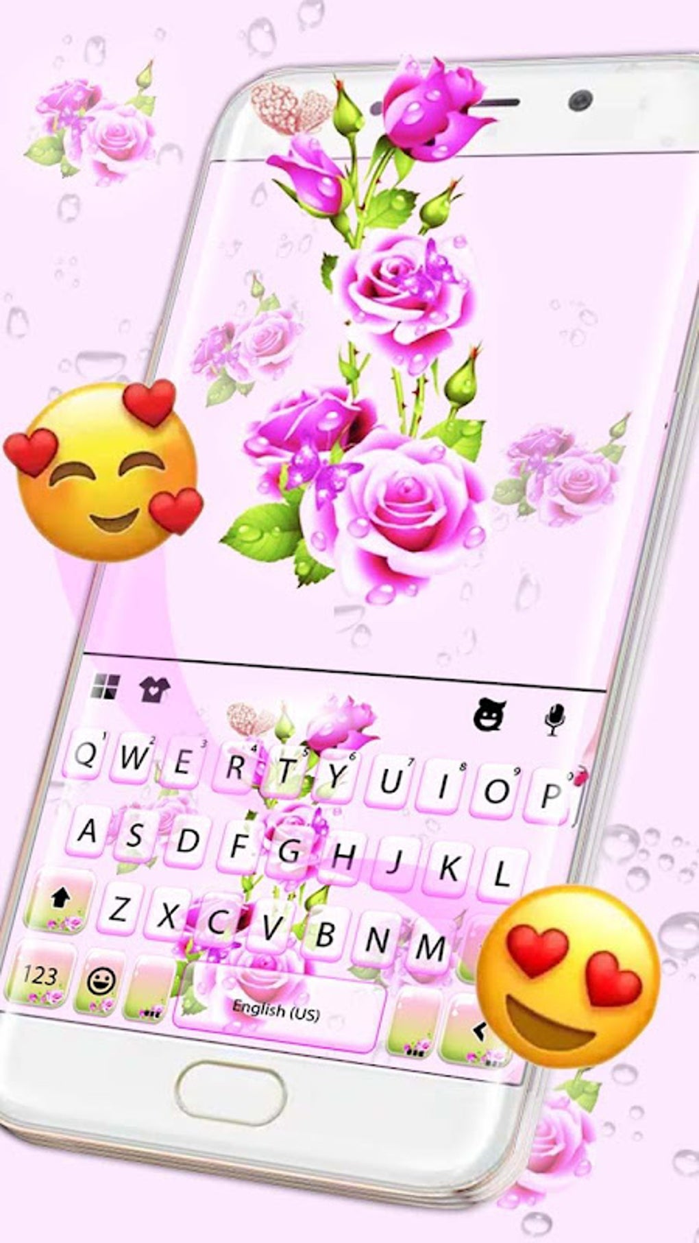 Pink Flowers Keyboard Theme APK per Android - Download