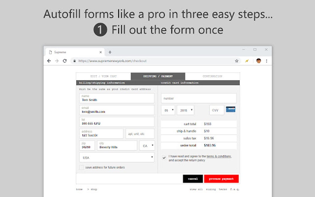 Autofill for Google Chrome - Extension Download