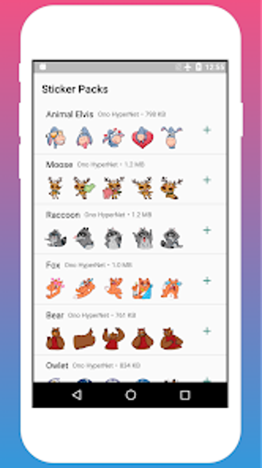 Android için Animal Stickers for Chat - WAS - İndir