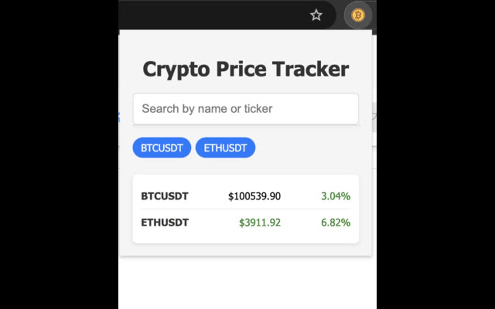 Cryptocurrency Price Tracker para Google Chrome - Extensión Descargar