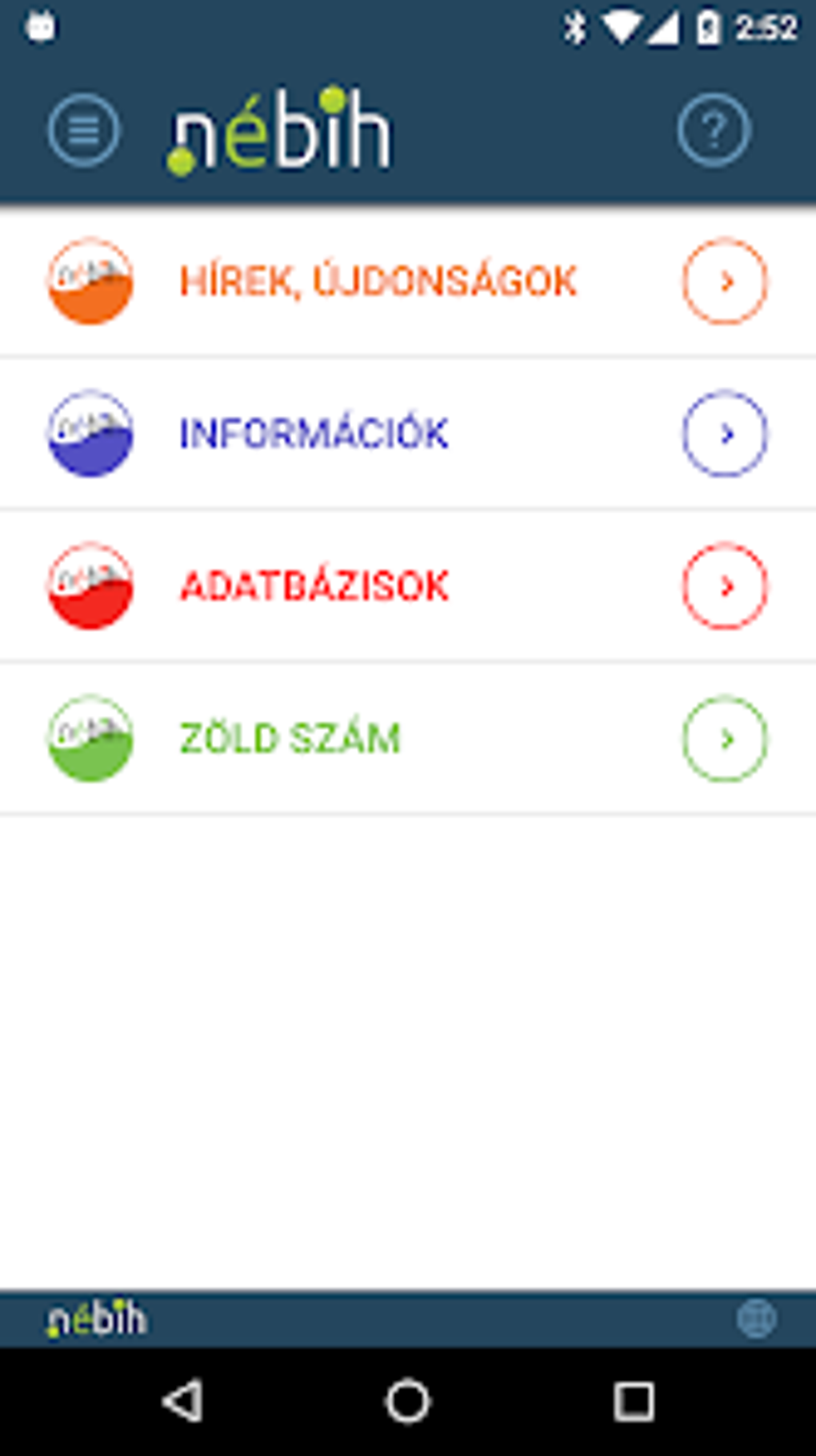 NÉBIH Navigátor para Android - Descargar