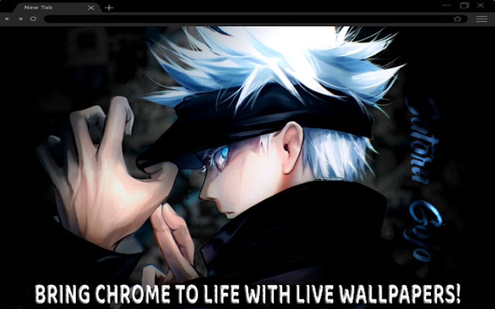 Satoru Gojo Iconic Gaze of Power Live Wallpaper for Google Chrome - Extension Download