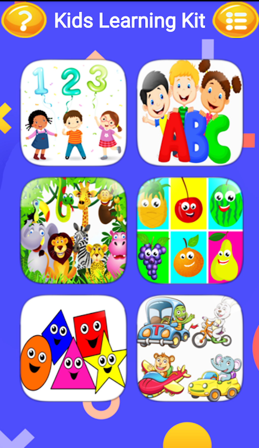 Kids Learning - ABC,123, Animals, Shapes, Fruits APK for Android - Download