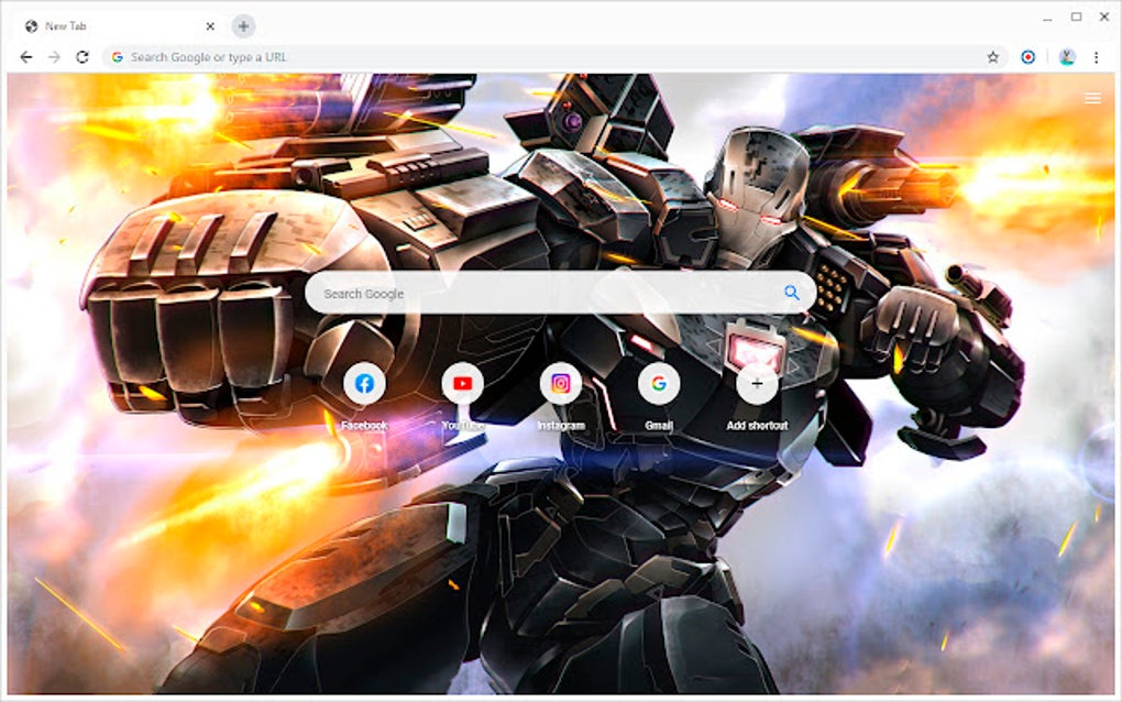 War Machine Marvel comics Wallpapers New Tab pour Google Chrome ...