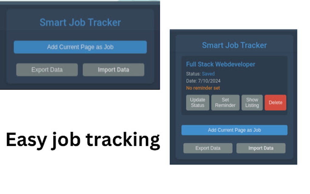 Smart Job Tracker - Effortless Application Management for Google Chrome ...
