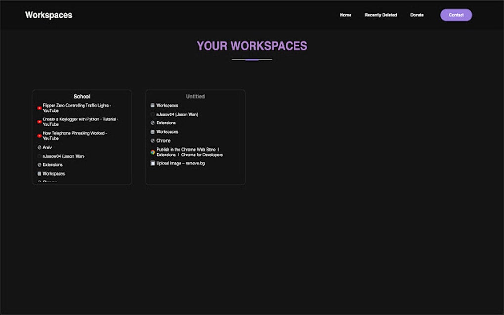 Workspaces for Google Chrome - Extension Download