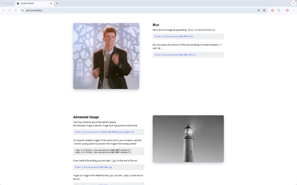 Random Rickroll สำหรับ Google Chrome - ส่วนขยาย ดาวน์โหลด