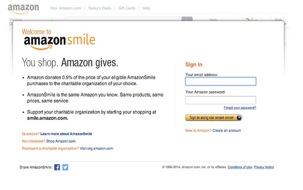 Amazon Smile Switcher Google Chrome için - Eklenti İndir