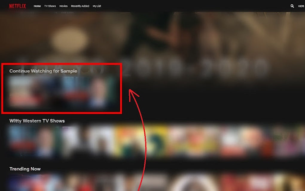 Netflix move 'Continue Watching' to first row para Google Chrome ...