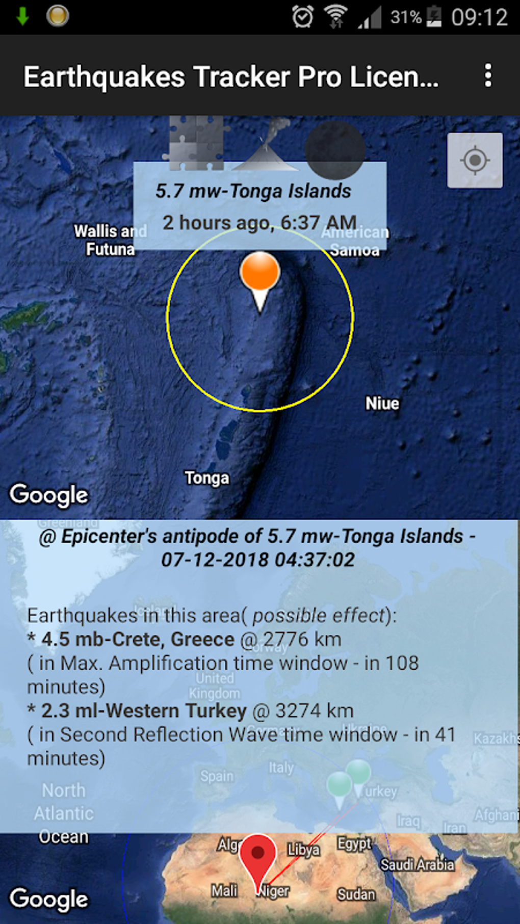 Earthquakes Tracker Pro para Android - Descargar