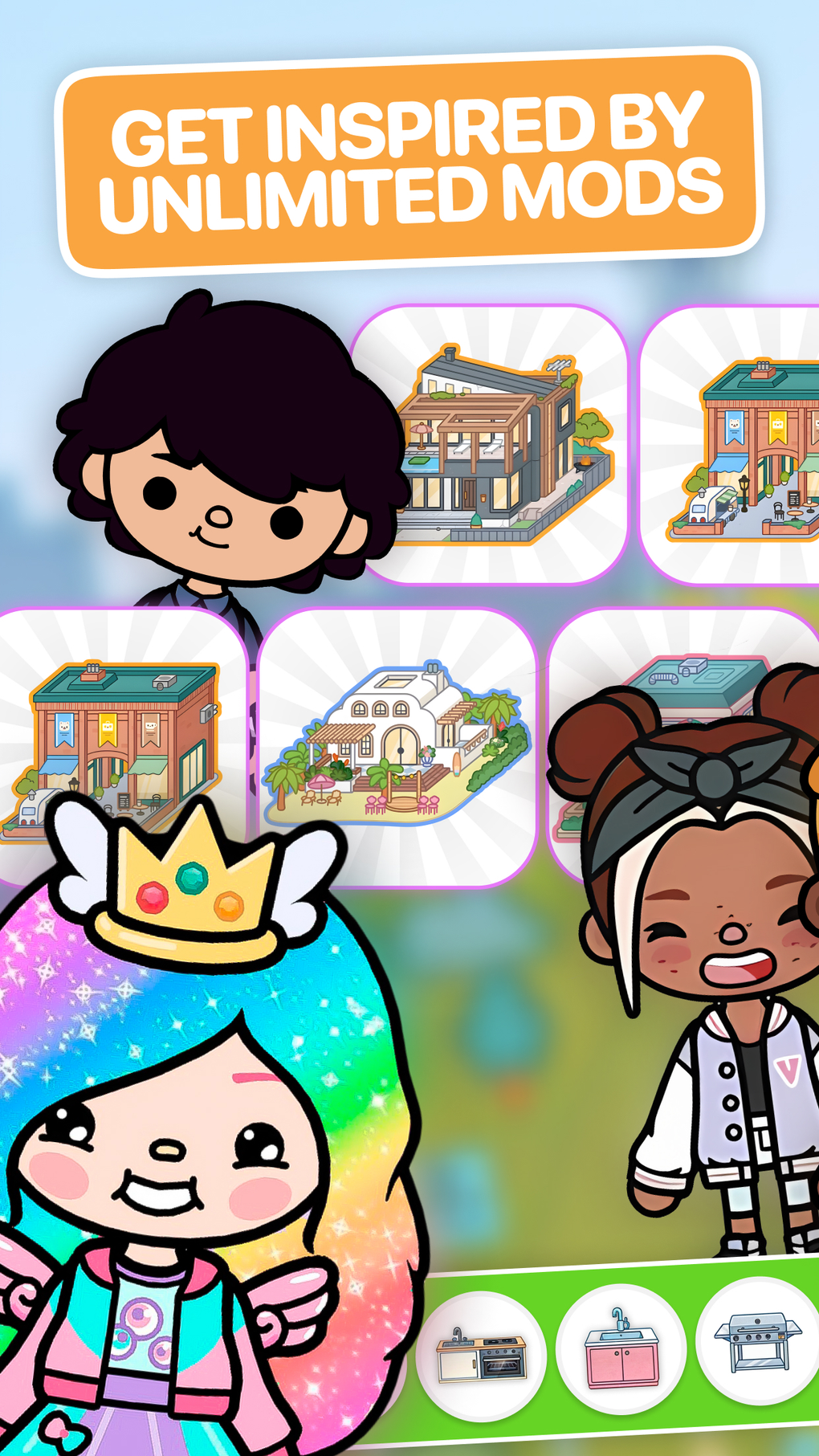 Mods Furniture Toca World . for iPhone - Download