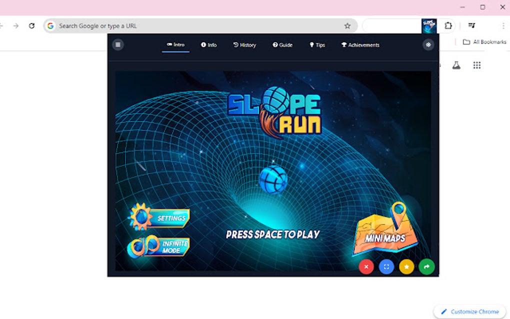 Slope Run Google Chrome 용 - 확장 프로그램 다운로드