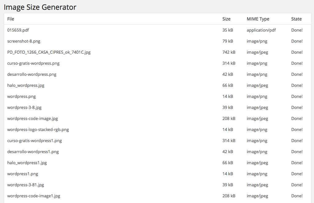 Media Files Tools para WordPress - Descargar
