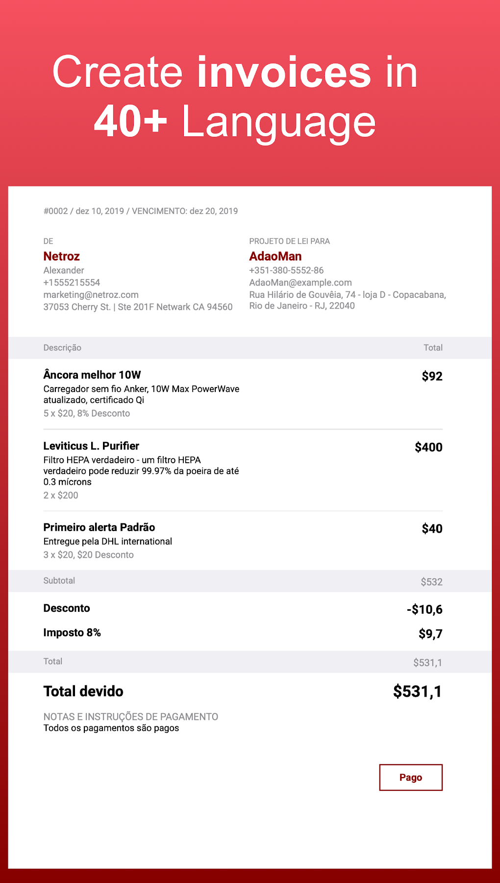 Invoice Maker Receipt Estimations Invoice Maker Para Android Download