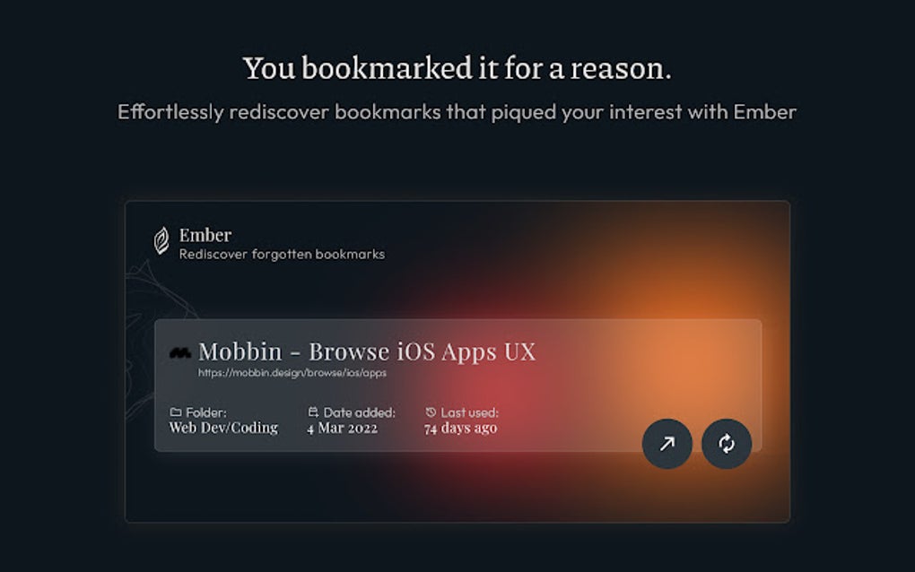 Ember - Rediscover forgotten bookmarks. for Google Chrome - Extension Download
