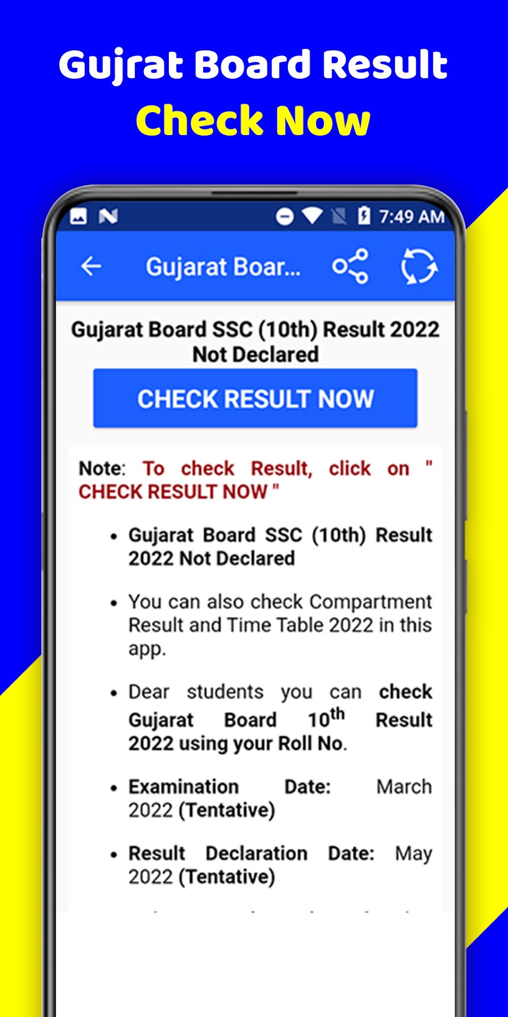 Gujarat Board Result 2022 GSEB para Android - Descargar