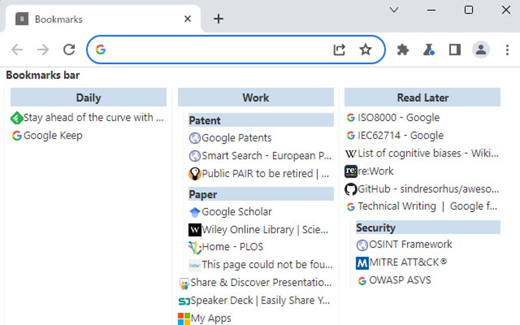 Bookmark List in New Tab para Google Chrome - Extensión Descargar