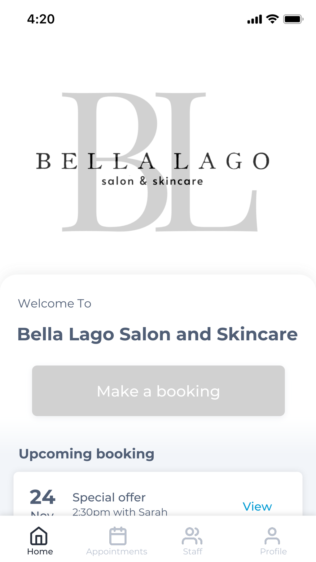 Bella Lago Salon and Skincare para iPhone - Download