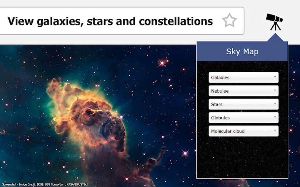 Sky map for Google Chrome - Extension Download