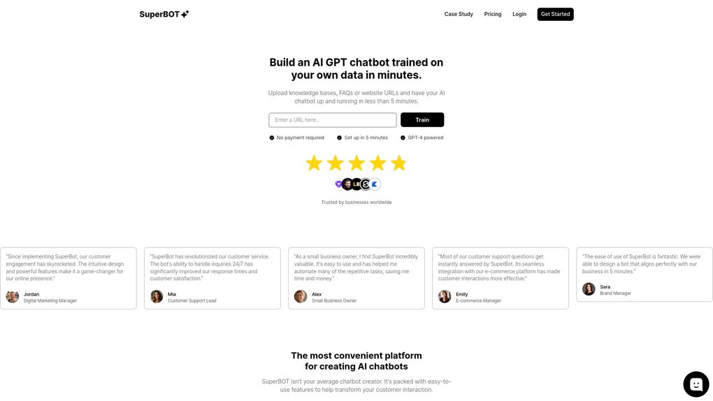 SuperBot for AI Chatbot: review, features & use cases