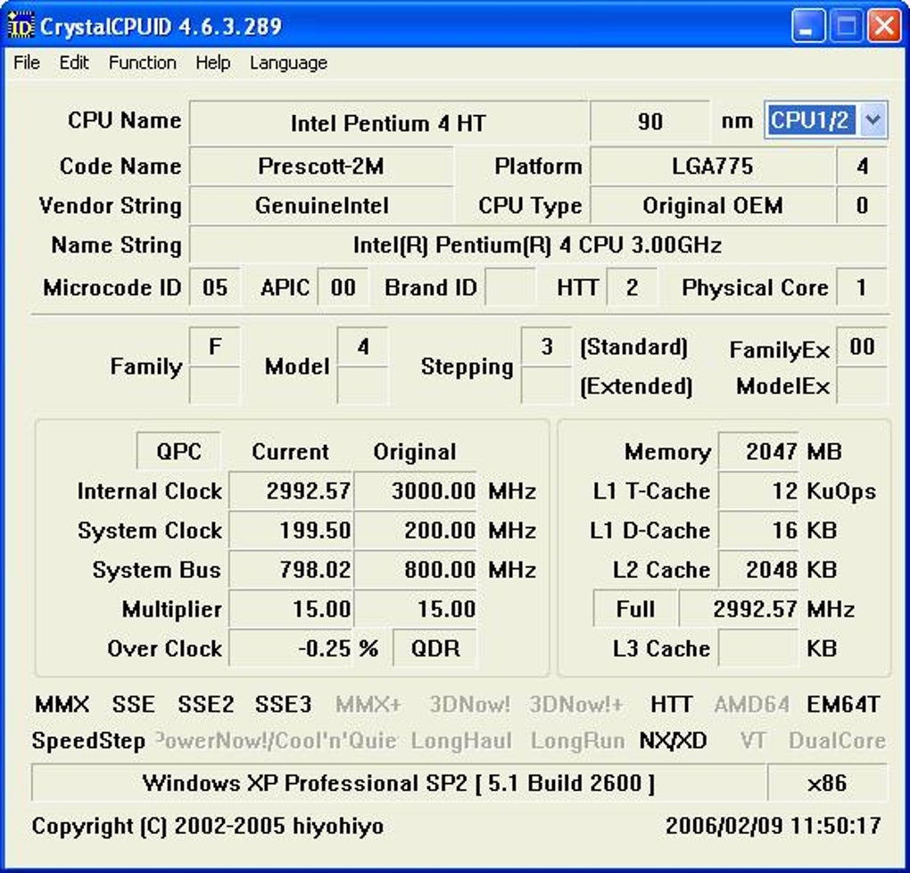 CrystalCPUID - Descargar