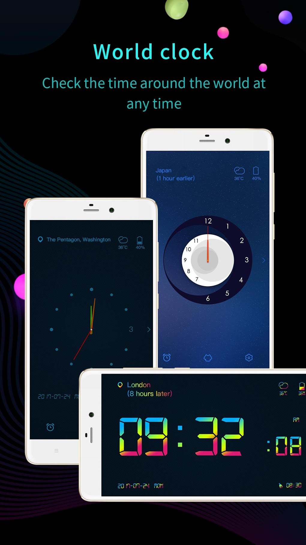 Digital Clock Widget - Analog clock live wallpaper APK for Android ...