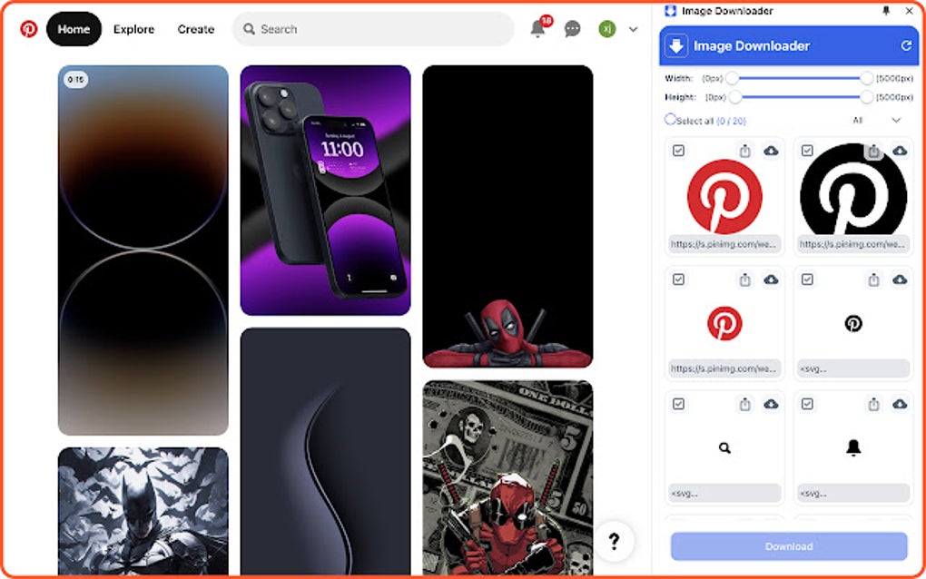 Image Downloader Google Chrome 용 - 확장 프로그램 다운로드