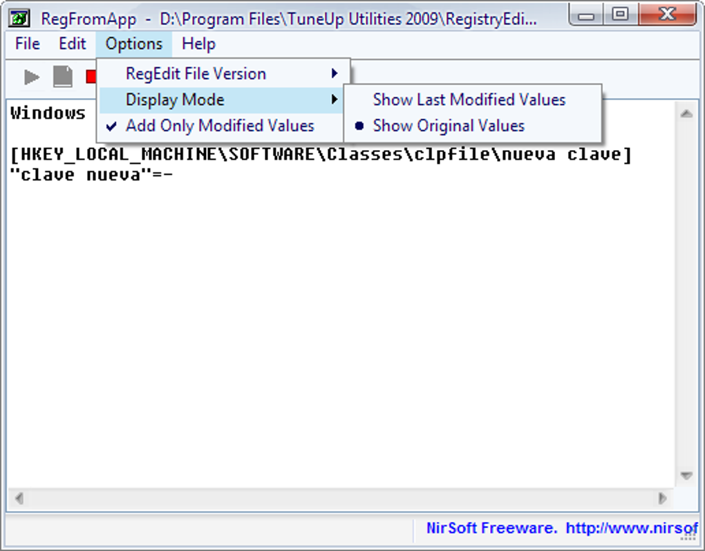 RegFromApp - Descargar