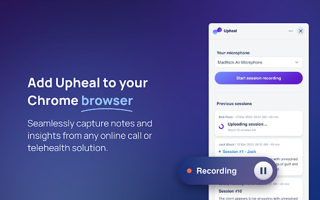 Upheal para Google Chrome - Extensión Descargar