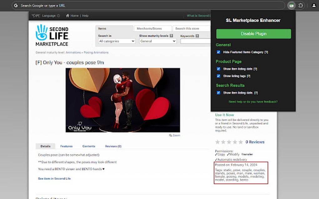 SL Marketplace Enhancer para Google Chrome - Extensión Descargar
