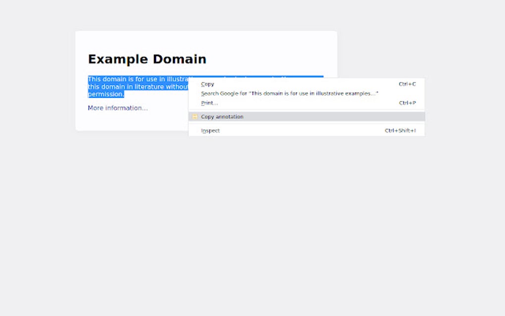 Copy annotation for Google Chrome - Extension Download