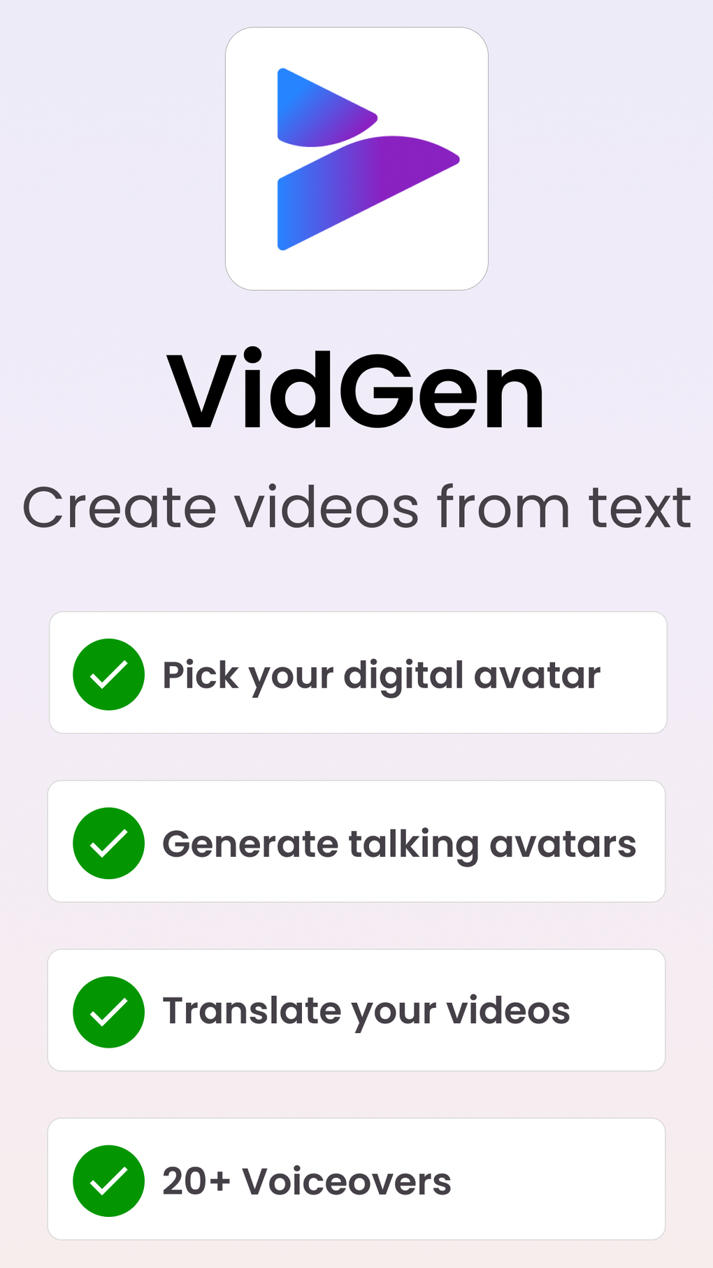 iPhone 용 VidGen: AI Video Generator - 다운로드