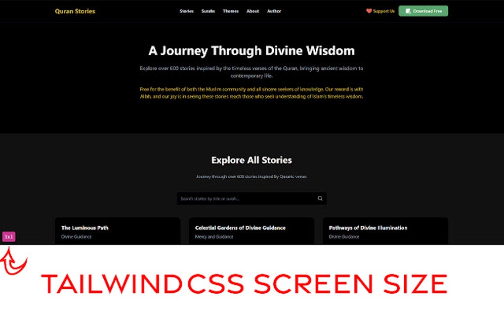 TailwindCSS Screen Size Breakpoint Detector für Google Chrome ... TailwindCSS Screen Size Breakpoint Detector für Google Chrome ...